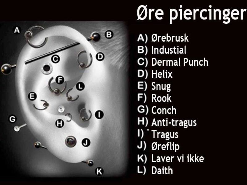 Øre piercing - HadberG Piercing - Prof. piercing siden 2003